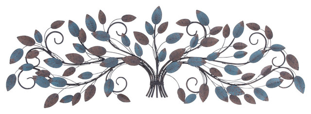 Traditional Blue Metal Wall Decor 63280 - Farmhouse - Metal Wall Art ...