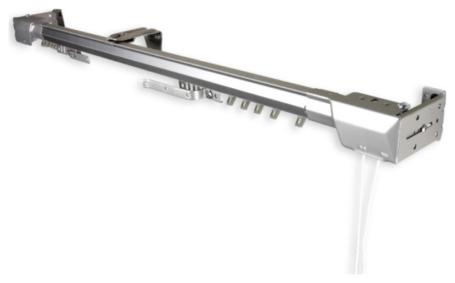 Heavy Duty Traverse Rod Center Open 48-84" Silver - Contemporary ...