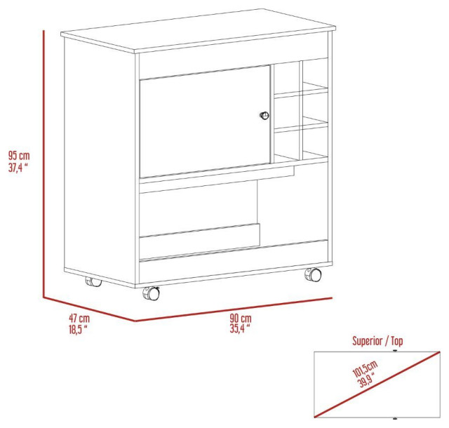 Lotus Bar Cart - Transitional - Bar Carts - by DEPOT ESHOP LLC | Houzz