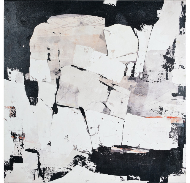K.Sizaya Obsidian Square Canvas Wrapped 40x40x1.5 - Contemporary ...