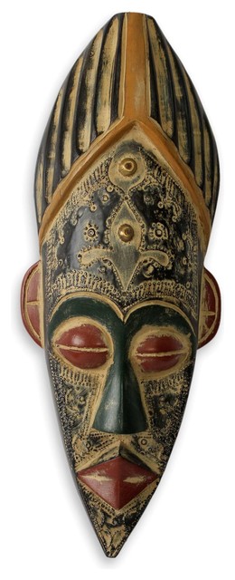 Honesty African Mask - Tropical - Wall Sculptures - by NOVICA | Houzz