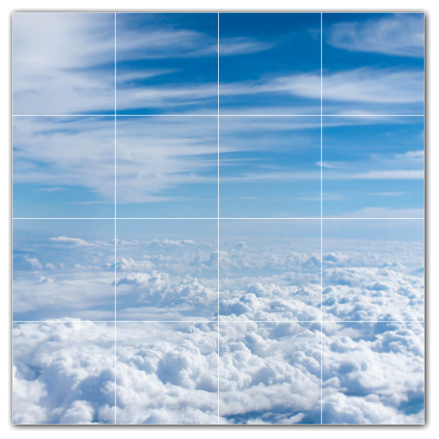 Clouds Ceramic Tile Wall Mural HZ500393, 24" Wide x 24" High ...