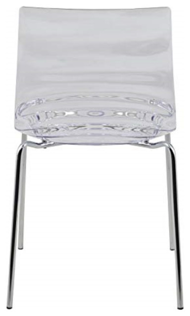 LeisureMod Astor Water Ripple Design Dining Chair Set of 2 ...