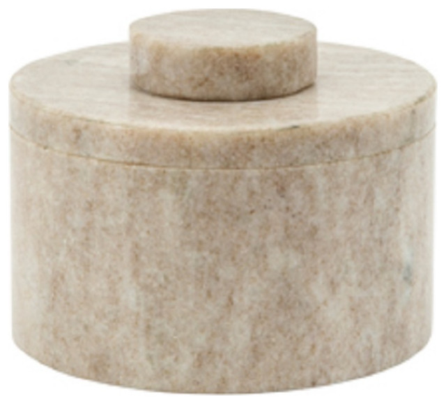 Round Marble Box with Knob - Transitional - Decorative Boxes - by R16 ...