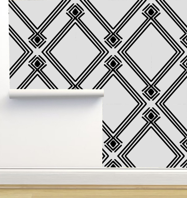 Diamond Black 2 Wallpaper by Monor Designs, 24"x144" - Contemporary - Wallpaper - by Limitless ...