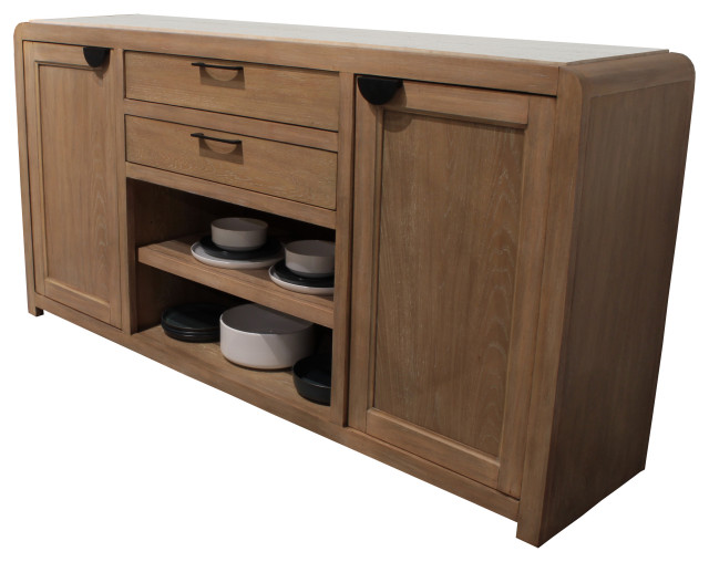 72" Buffet Server With Stone Top - Transitional - Buffets And ...