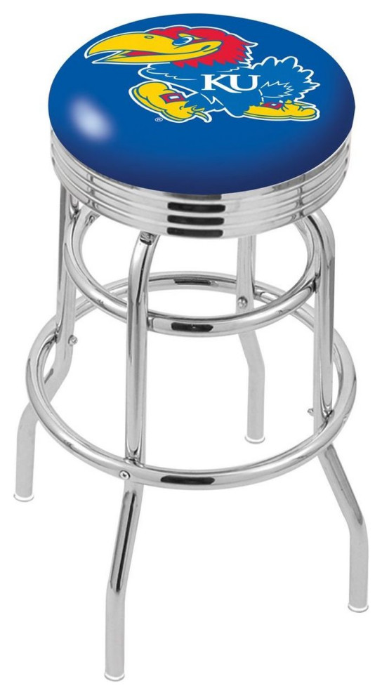 Husker Bar Stools Nebraska Cornhuskers Chrome Bar Stool - Double-Ring ...