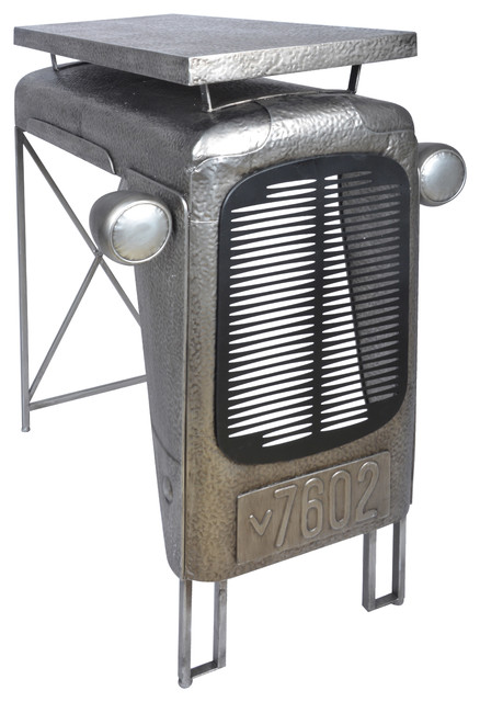 Industrial Heritage Silver Tractor Table - Industrial - Outdoor Pub And ...