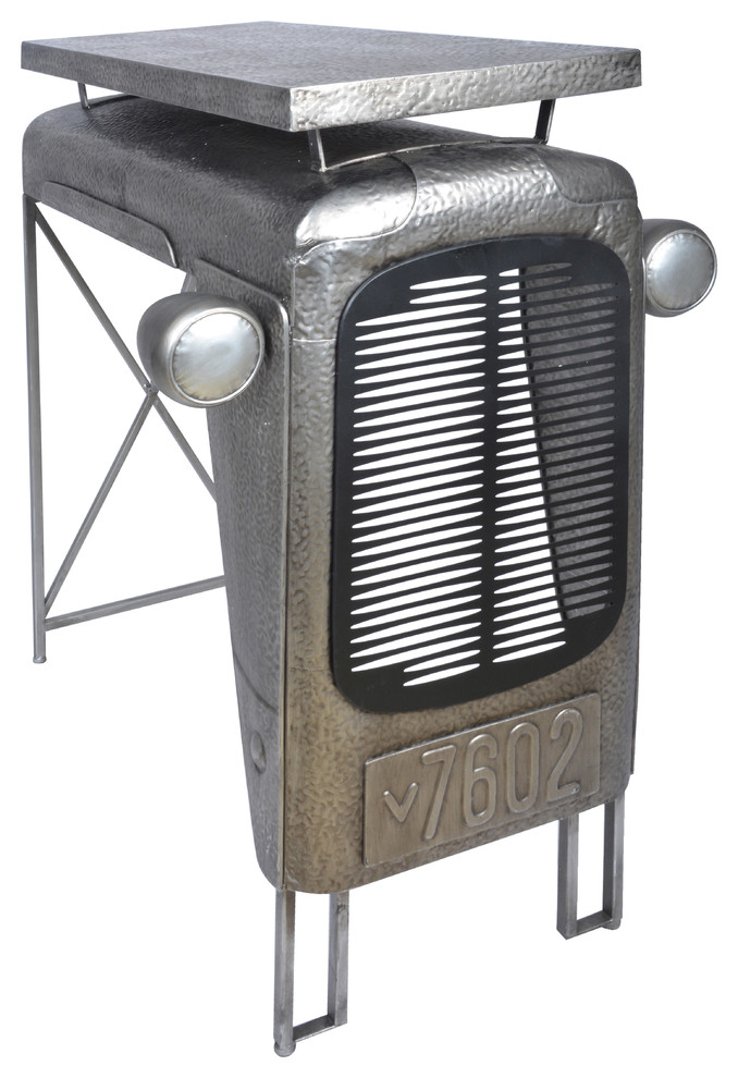 Industrial Heritage Silver Tractor Table - Industrial - Outdoor Pub And ...