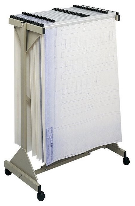 Safco Mobile Plan Center Metal Mobile Hanging Files Stand in Sand ...