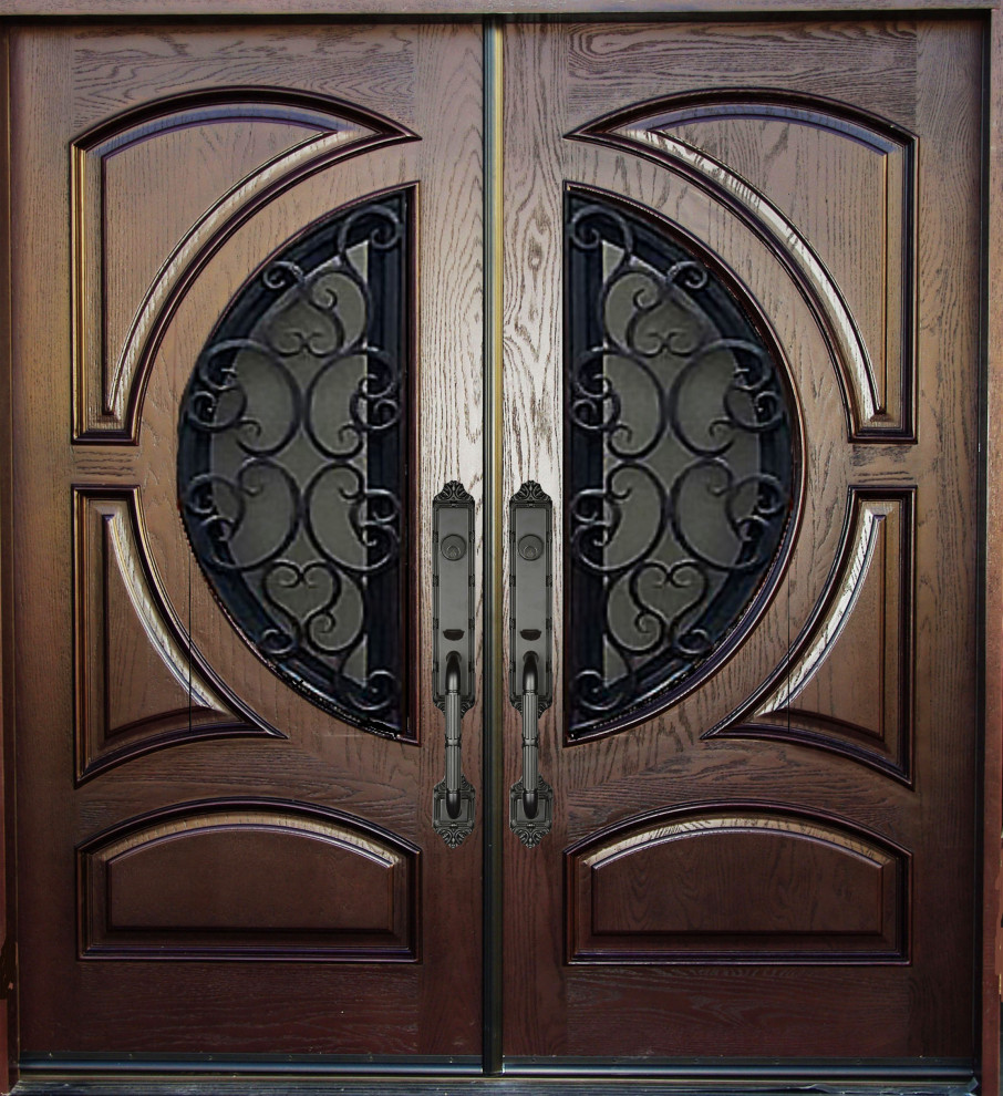 Forever Doors, Exterior Front Entry Composite Double Doors AR05D, 72 ...