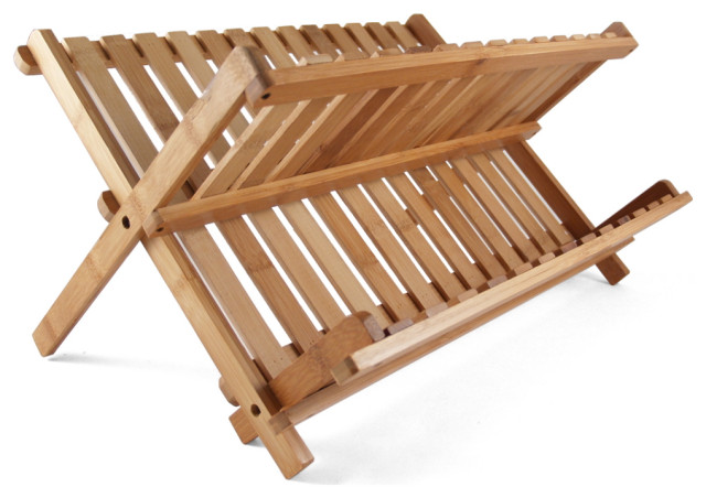 Danesco Natural Living Bamboo Collapsible Dish Rack - Transitional ...