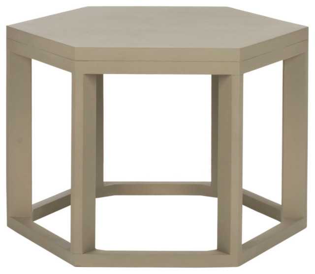 Sharon End Table Pearl Taupe - Transitional - Side Tables And End ...