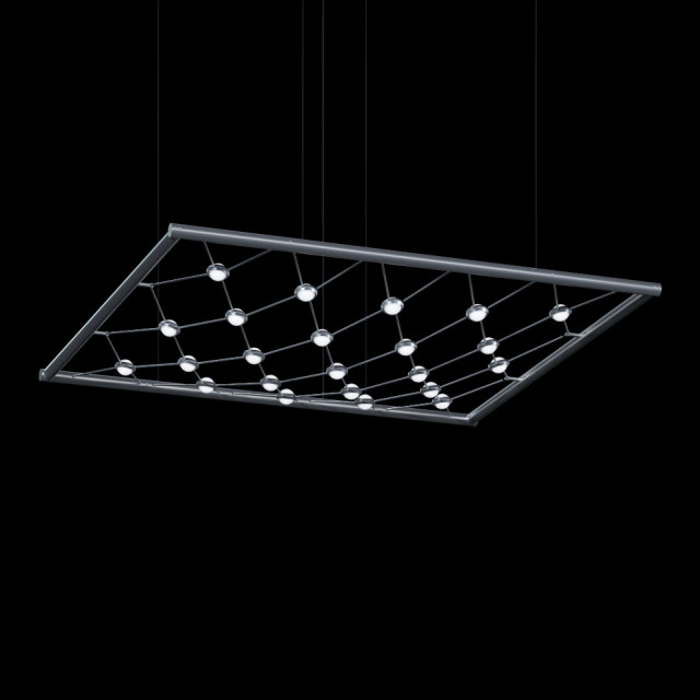 Constellation Galaxy Matrix Horizontal LED Pendant, Bright Satin ...
