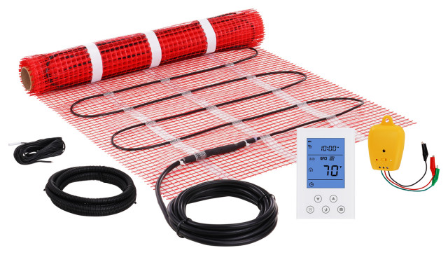 VEVOR Floor Heating Mat Copper Core Electric Warm Tile, 10 Sq.ft 120w ...