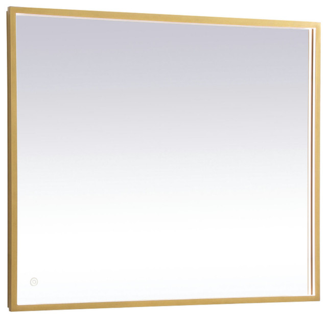 Pier 30X36" Led Mirror With Adjustable Color Temperature, Brass ...