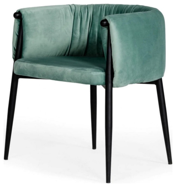 Maria Modern Light Green Fabric Dining Chair, Set of 2 - Midcentury ...