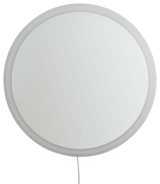 Super Star Round LED Mirror, 30" Round, Chrome - Modern - Wall Mirrors ...
