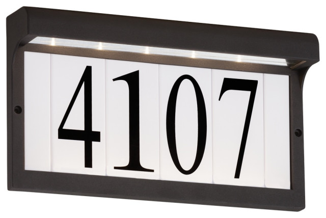 LED Address Light LED Address Light, Black - Transitional - House ...