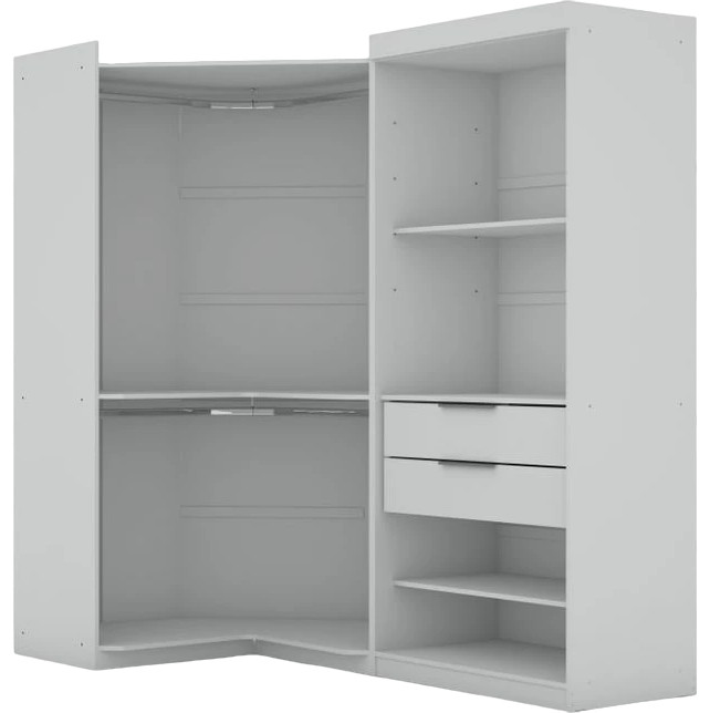 Mulberry Open 2 Sectional Modern Corner Wardrobe Closet (Set of 2 ...