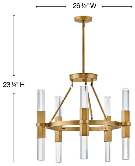 Fredrick Ramond Cecily Medium Single Tier, Heritage Brass, 26.5 ...