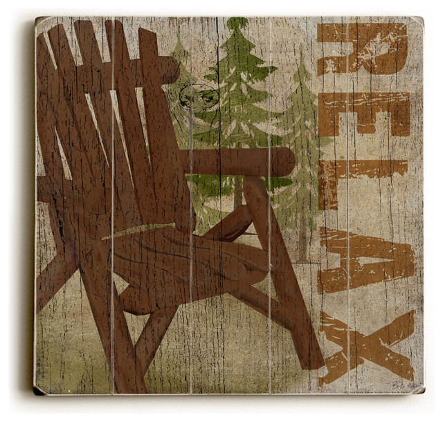 Relax Wooden Sign, 30x30 - Rustic - Novelty Signs - by Lightning E ...
