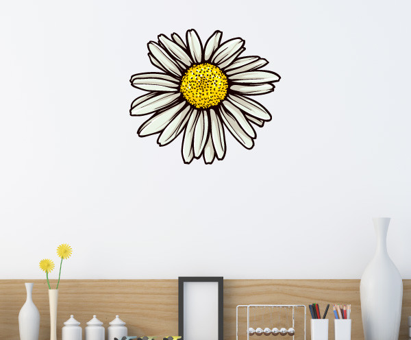 Floral Flower Vinyl Wall Decal FloralFlowerUScolor035, 10 in ...