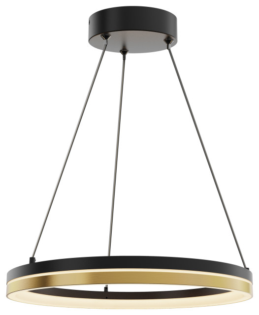 Eclipse 14" Double Ring LED Pendant - Modern - Pendant Lighting - by ...