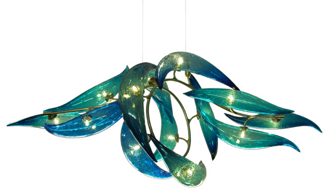 Handblown Glass Wind Chandelier - Contemporary - Chandeliers - by Seth ...