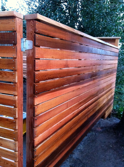 Horizontal Louvered Fence Panels