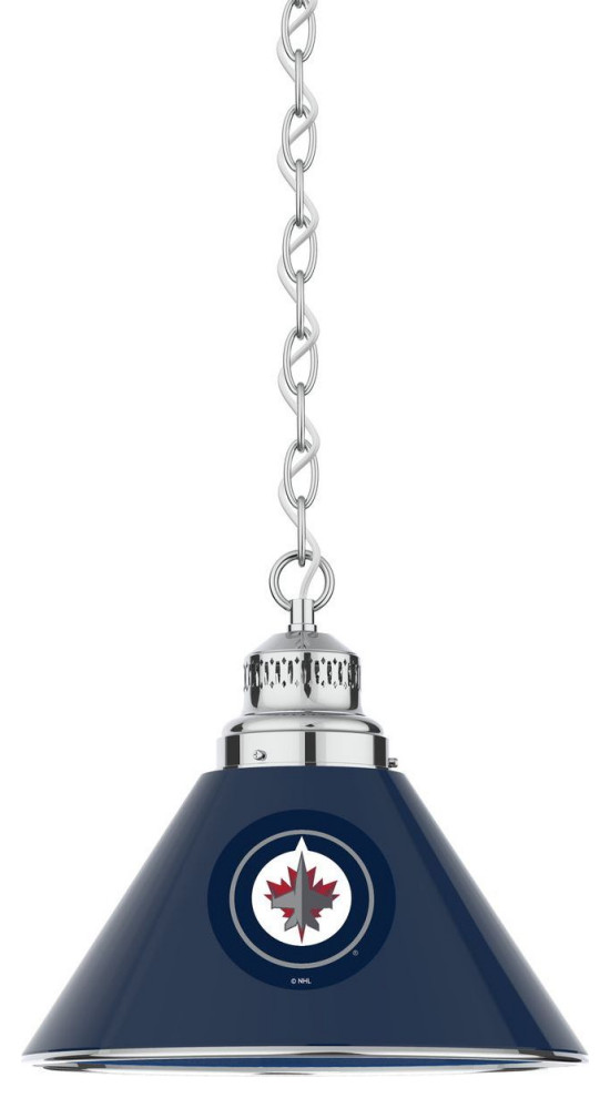 Holland Winnipeg Jets Pendant Light - Chrome Fixture - Contemporary ...