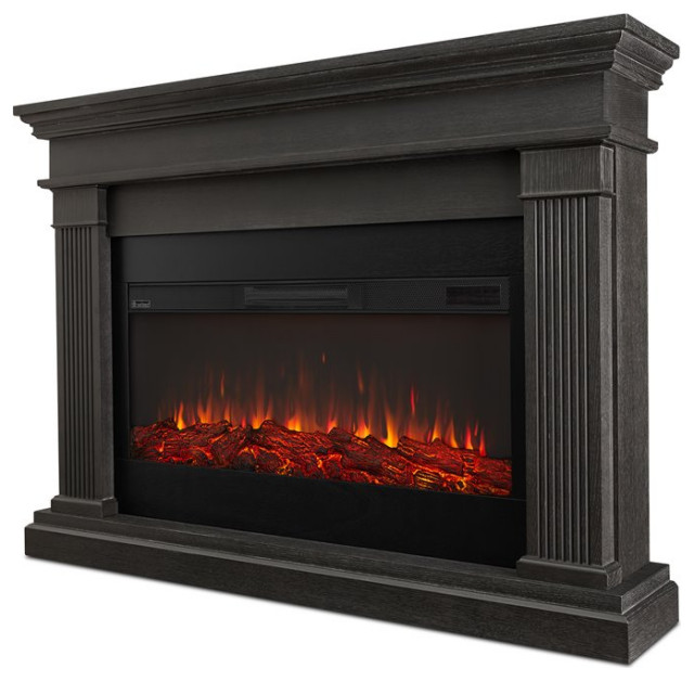 Real Flame Beau Electric Fireplace in Gray - Traditional - Indoor ...