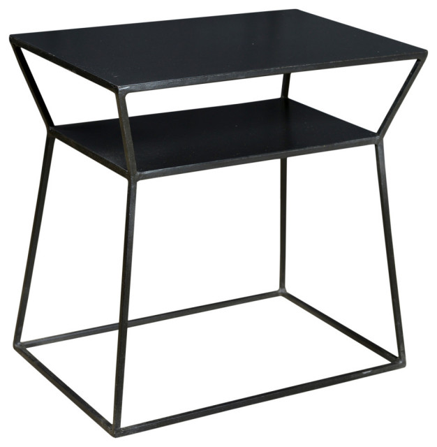 19 Inch Side Table Black Black Contemporary - Contemporary - Coffee And ...