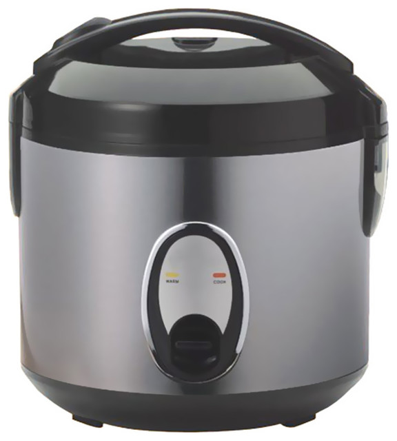 Rice Cooker With Stainless Body, 6-Cup - Contemporary - Rice Cookers ...