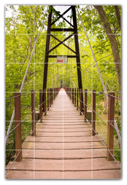 Bridge Ceramic Tile Wall Mural HZ500257, 32" Wide x 48" High ...