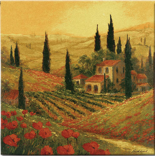 Poppies Of Toscano II tapestry - Traditional - Tapestries - by J ...