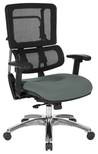 Vertical Black Mesh Back Chair, Gray Mesh - Contemporary - Office ...