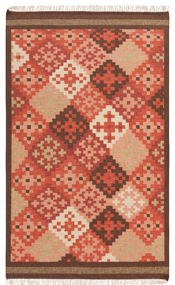 Hand Woven Jewel Tone II Wool Rug JTII-2048, 3'6" x 5'6" - Southwestern ...