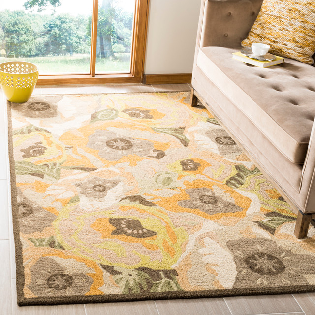 Safavieh Martha Stewart Poppy Rug, Gold, 9'x12' - Contemporary - Area ...