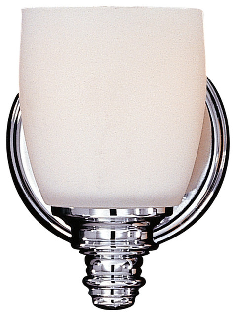 Single Vanity Light, Chrome - Transitional - Bathroom Vanity Lighting ...