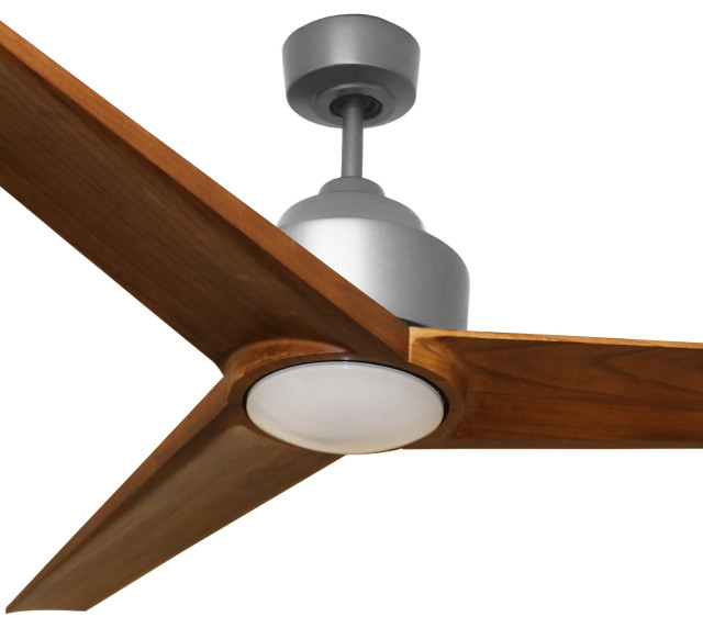Monica 56" Modern Wood Ceiling Fan with 20W LED 3K - Transitional ...
