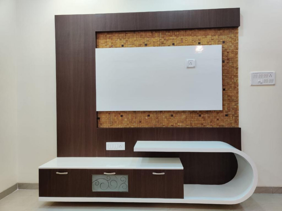 Tv Showcase Interior Design Ideas | Bizzoppo Interiors - Home Theater ...