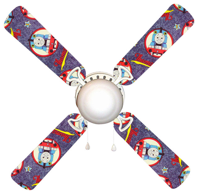 Thomas the Train Denim 42", Ceiling Fan and Lamp - Traditional ...