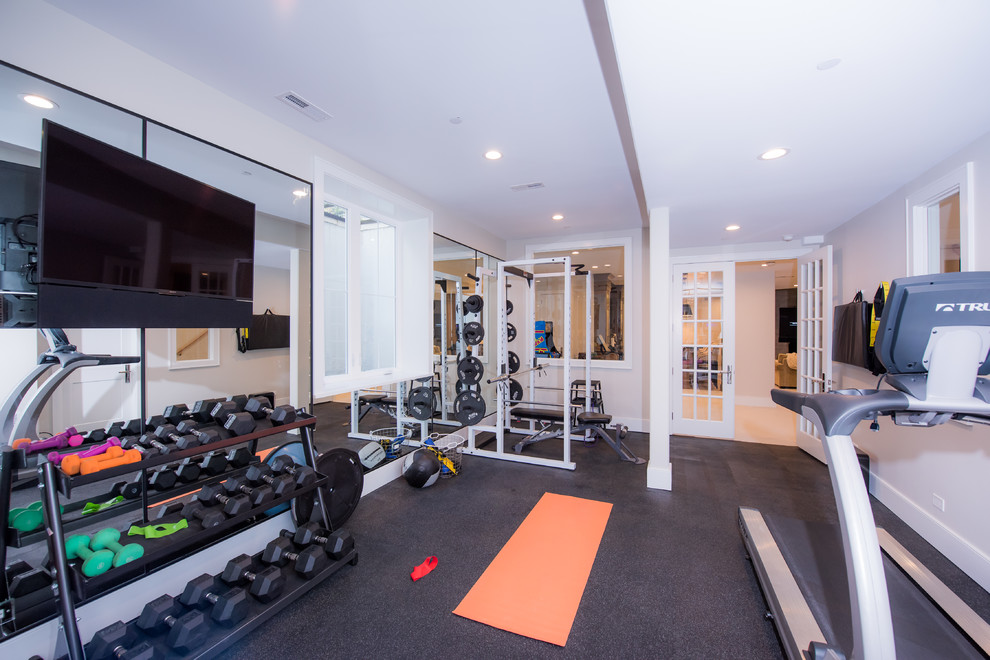 Modern Farm House - Home Gym - Chicago - by Schwarz Lewis Design Group ...