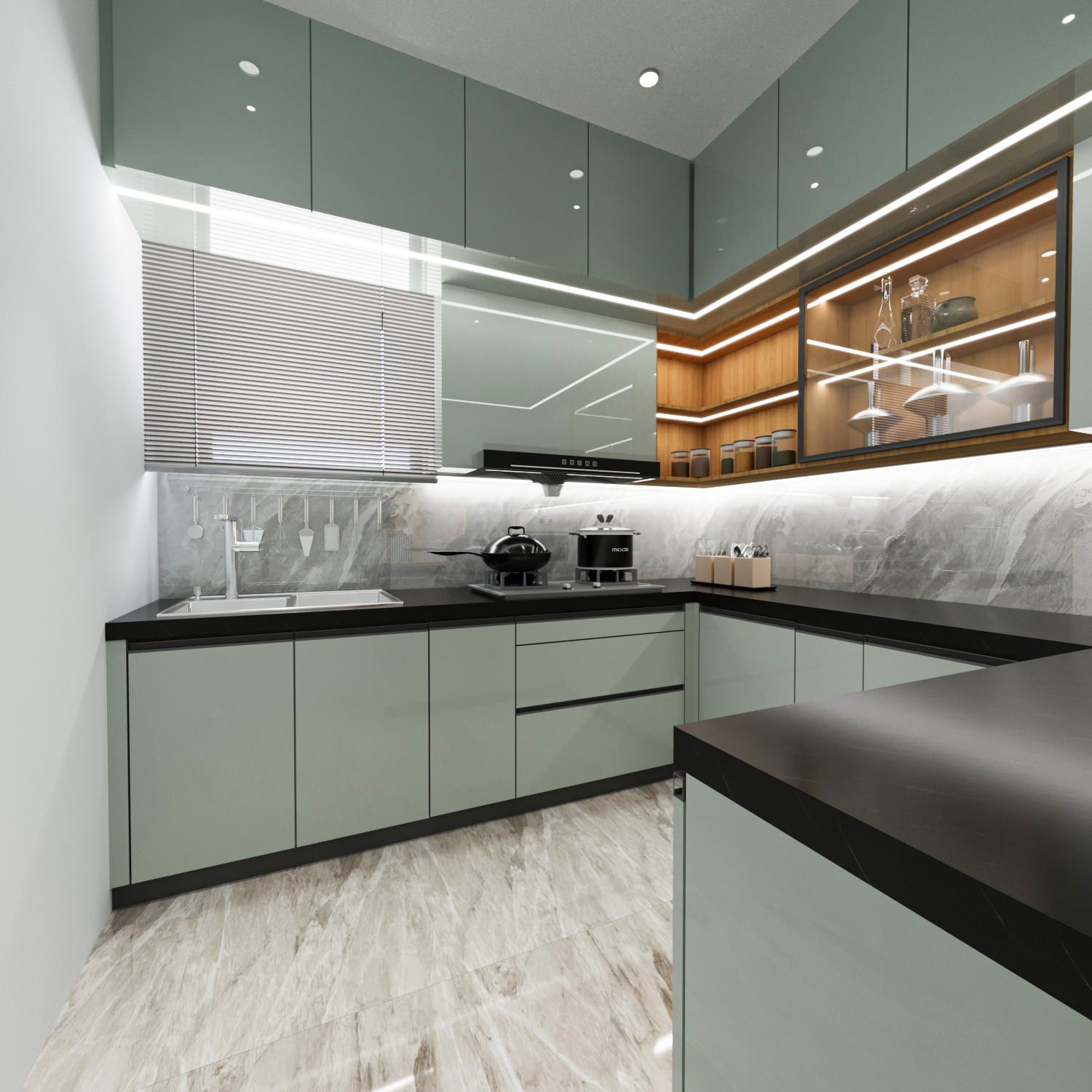 Indian Kitchen Cabinets L Shaped