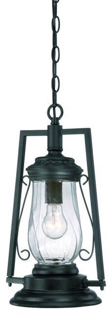 Matte Black Oil Lamp Hanging Light - Beach Style - Outdoor Hanging ...