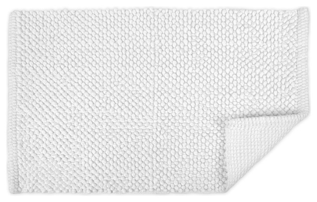 White Popcorn Rug ,21"x34" - Contemporary - Bath Mats - by Design ...