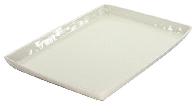 Fleet Ceramic Tray, Large White - Contemporary - Serving Trays - by The ...