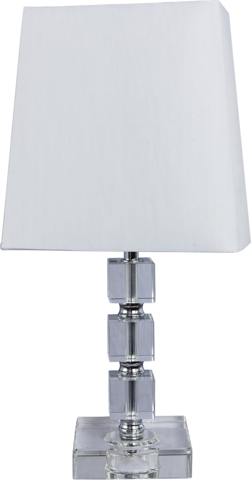 Crystal & Metal Square Table Lamp - Contemporary - Table Lamps - by ...