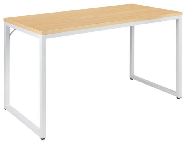 Flash Furniture Tiverton 47" Steel Metal Home Office Desk in Maple ...